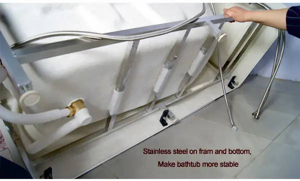 Gemy Color Whirlpool Shower Massage Corner Acrylic Bathtub