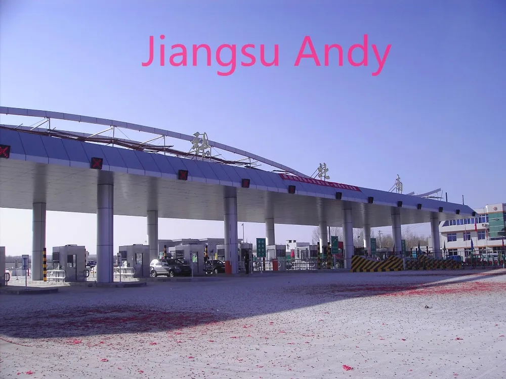 Special Design Steel Structure Arch Steel Space Frame For Toll Station ...