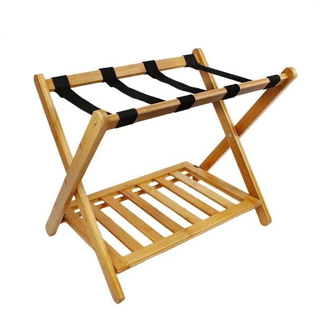 Home Luggage Rack With Shelf Bamboo - Buy Luggage Rack,Home Luggage ...