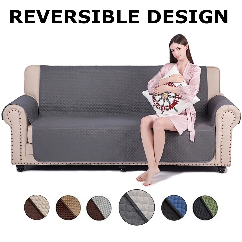 XL Oversized Sofa Cover Reversible Cut & Sew Sofa Cover L Shape Sofa ...