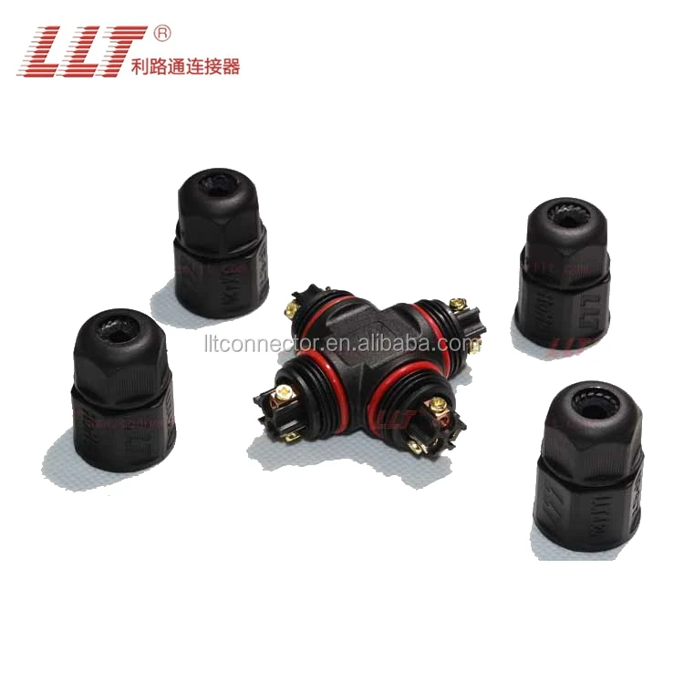 Ip67 Ip68 Waterproof 3 Pin 4 Way X Type Screw Connector - Buy Ip67 ...