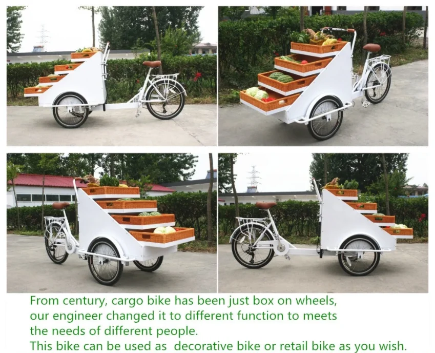 3 Wheel Electric Driving Type Vending Bike Display Cargo Cart For Sale ...