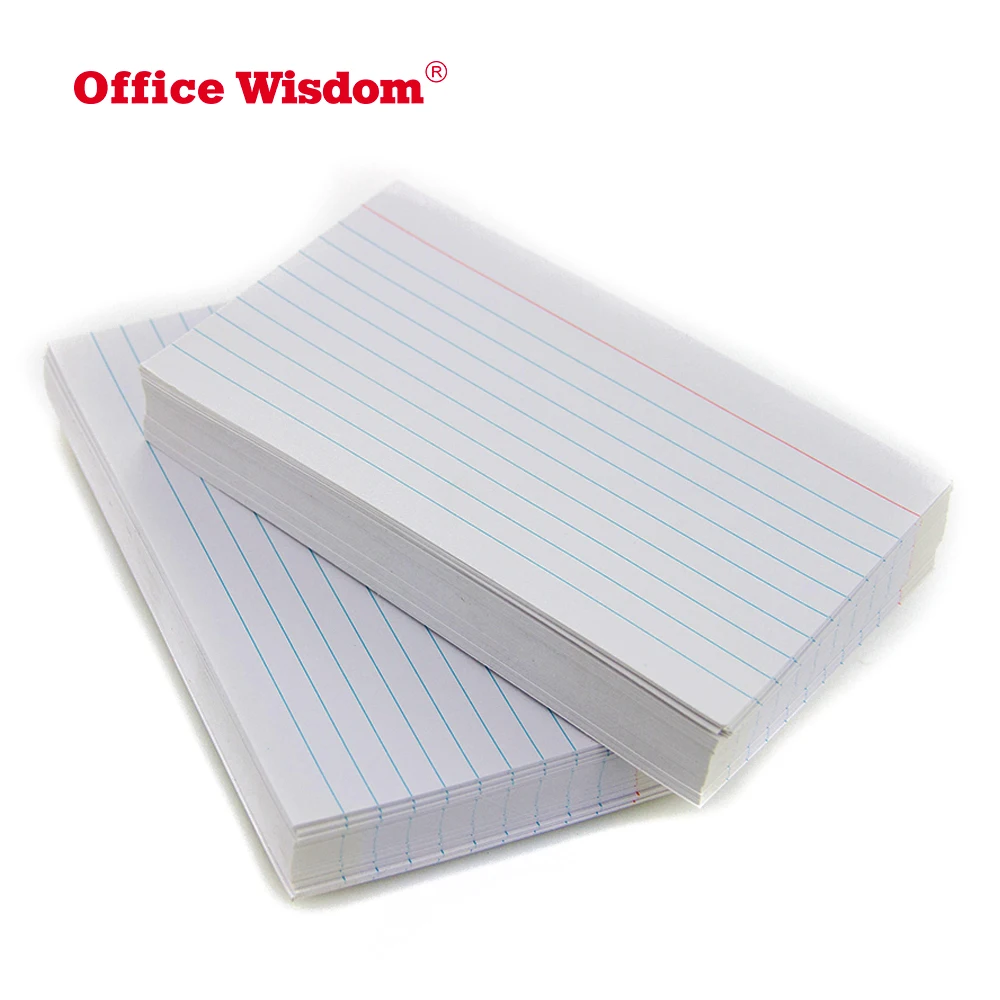 Stationery White Paper Index Cards - 300 Count, 4x6
