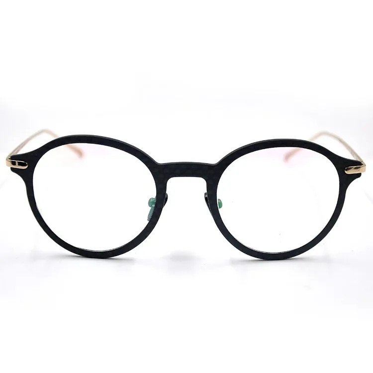Custom New Style Eyewear Glasses Round Carbon Fiber Eyeglasses Frames ...