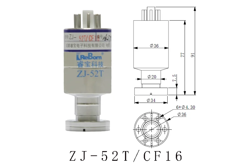 Zj-52t 金属传感器/kf10-16 - Buy Zj-52t 金属传感器，真空规管，5.5 金属热电偶真空计管 Product on Alibaba.com