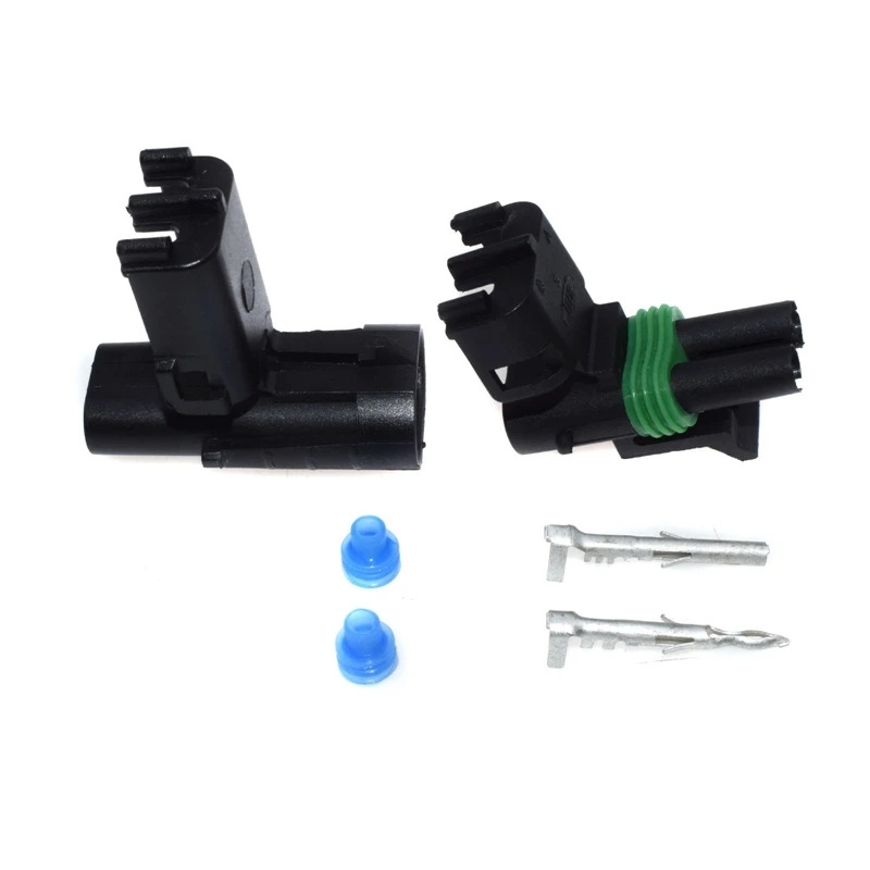 Weather Pack 2 Pin Sealed Connector Plug Kit Universal 12015792 ...