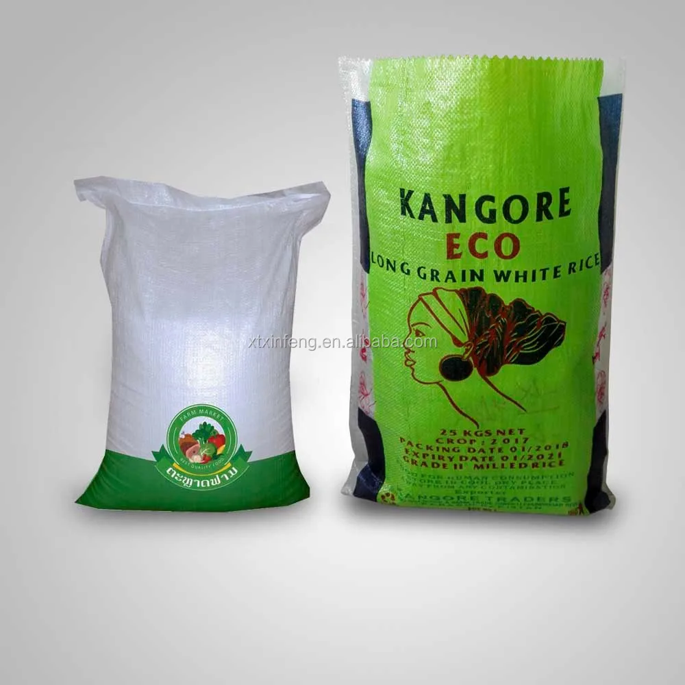 Polyethylene Plastic Empty Rice Packing Sacks Bag 50kg