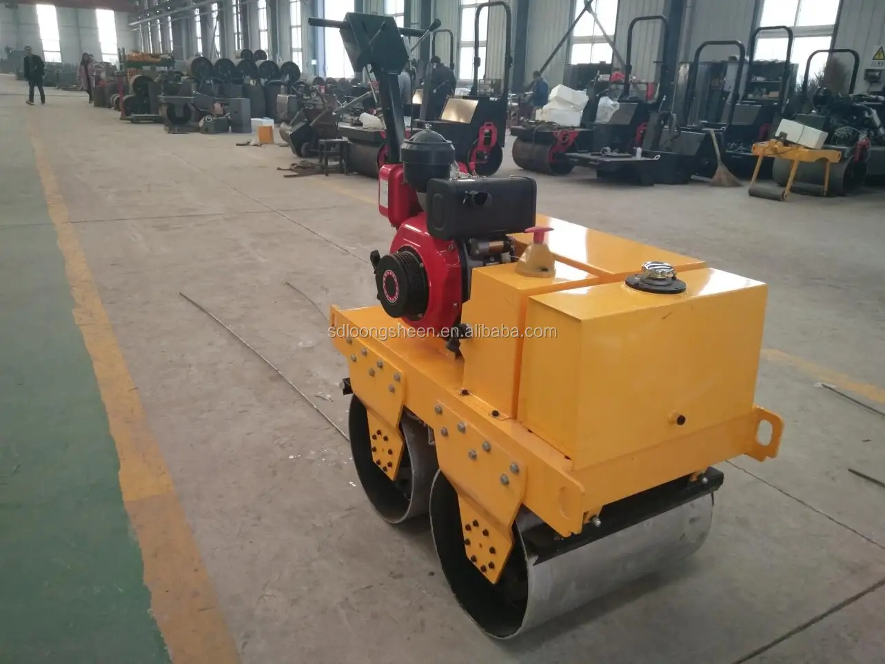 800kg Double Drum Walk Behind Road Roller Hand Held Soil Compactor ...