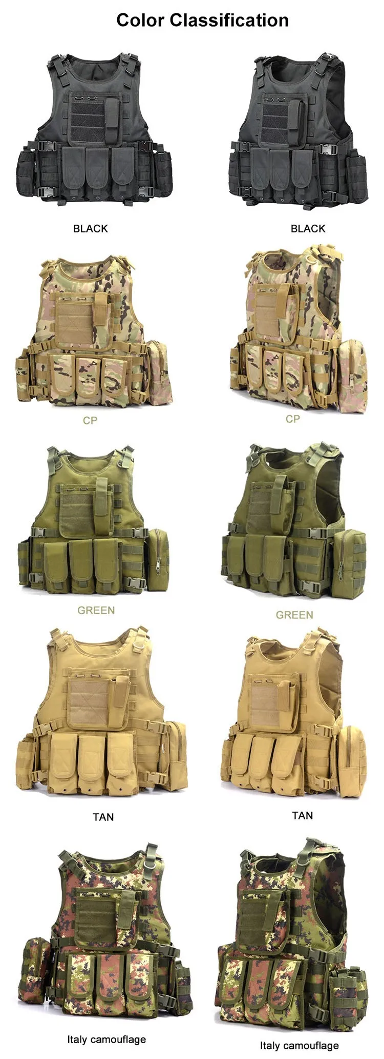 Ak Tactical Molle Webbing Combat Swat Military Vest Tactical Vest With ...