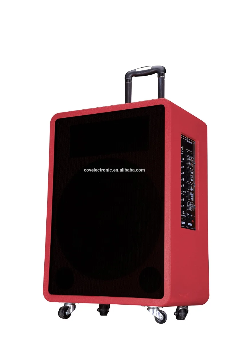 Trolley Wooden Digital Pa Active Portable Wireless Speaker With Usb/sd ...