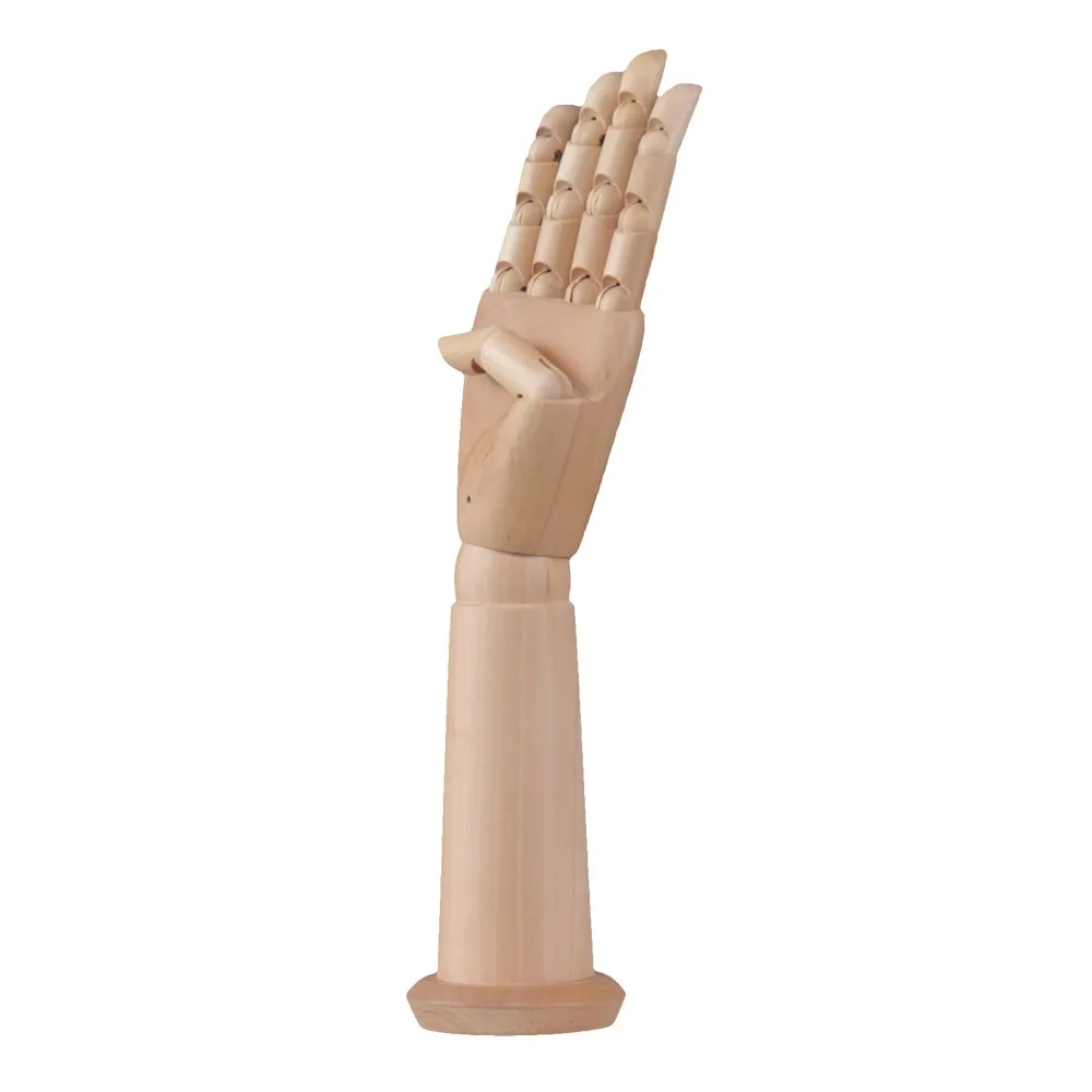 Wooden Dummy Arms Flexible Display Hands Mannequin Wood Hand For Wrist ...