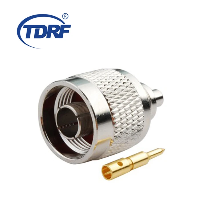 N Male Crimp Plug Pin Connector For Lmr400 Rg8 Nickel Plated Machined ...