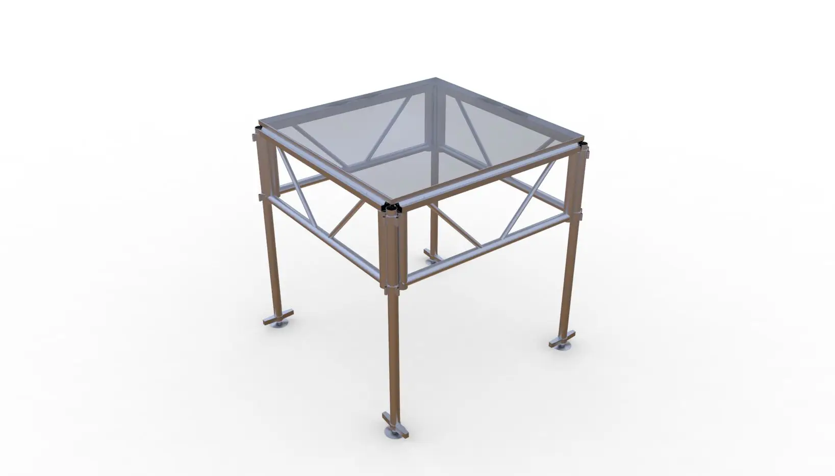 4'x4' Portable Stage Platform - Clear Acrylic Stage