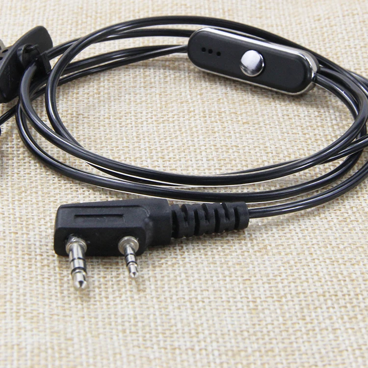 2 Pin K Plug PTT Air Acoustic Tube Earphone for Walkie Talkie