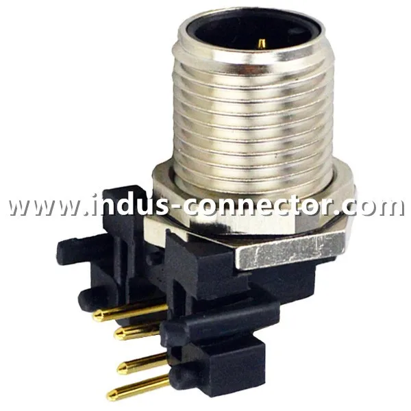 Pcb Panel Mount 90 Degree M12 D Code 4 Pin Male Female Angle Profinet ...