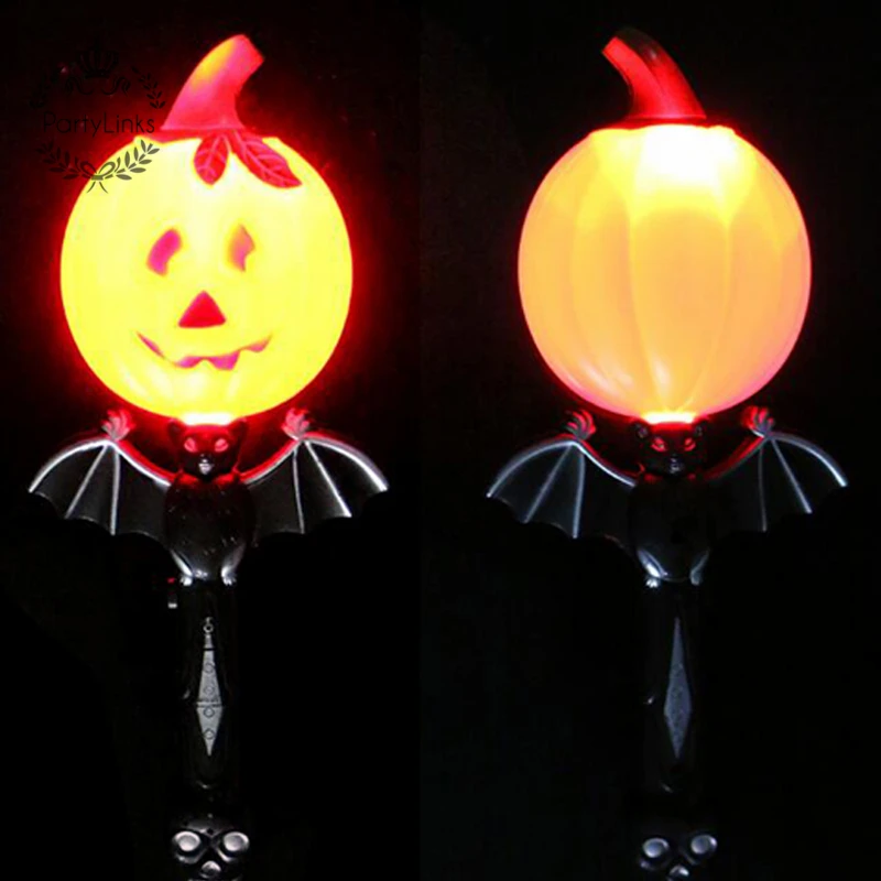 Halloween Decoration Kids Pumpkin Projection Flashlight Led Spinner Toy ...