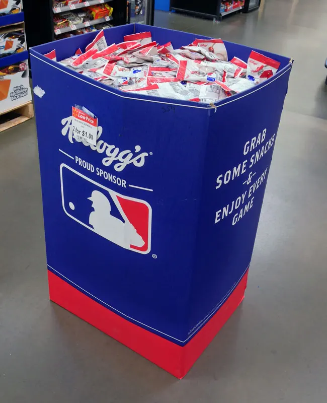 Advertising Cardboard Square Dump Bin, Supermarket Promotion Cardboard ...