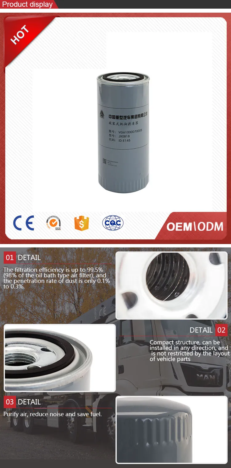 Truck Oil Filter Jx0818 Oil Filter For Truck - Buy Truck Oil Filter ...