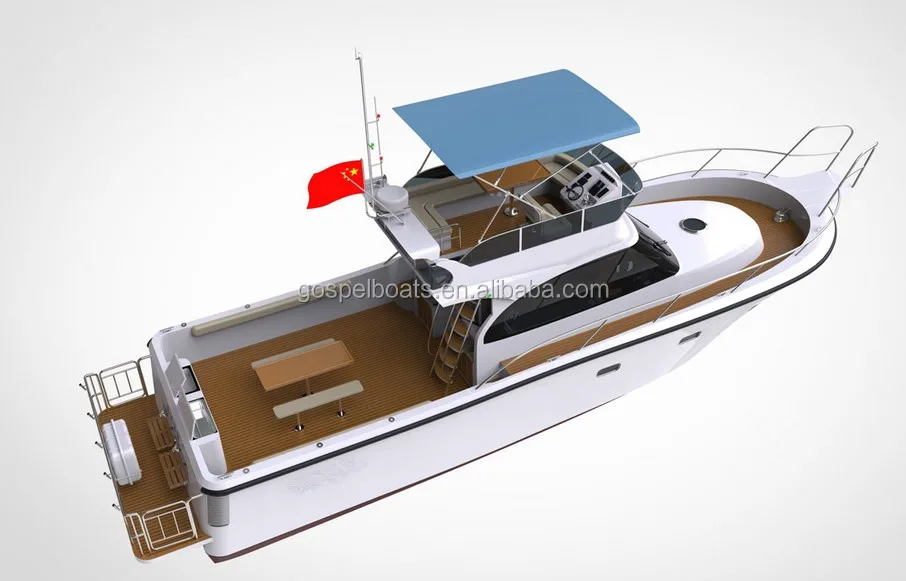 12m Aluminum Fishing Boat with Extra Flybridge - CE Certified