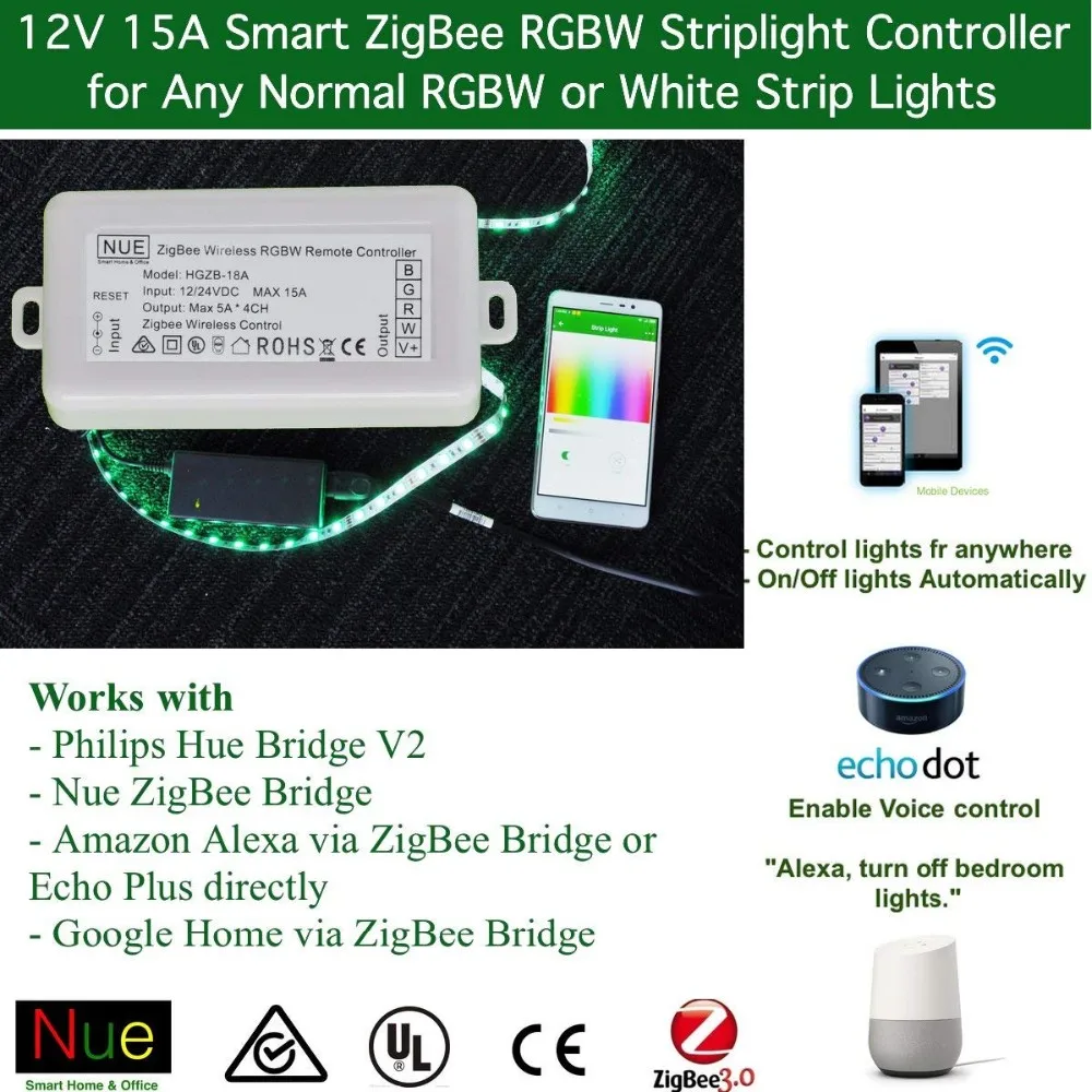 ZigBee LED Control Smart Home Zigbee Rgbw Led Controller Compatible ...