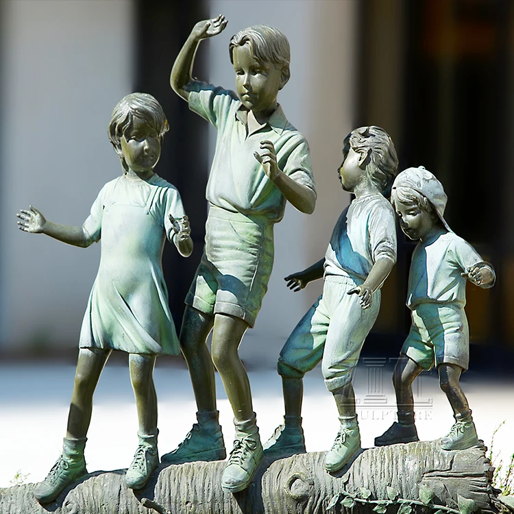 Beautiful Classic Garden Modern Bronze Kids Children Statues - Buy ...