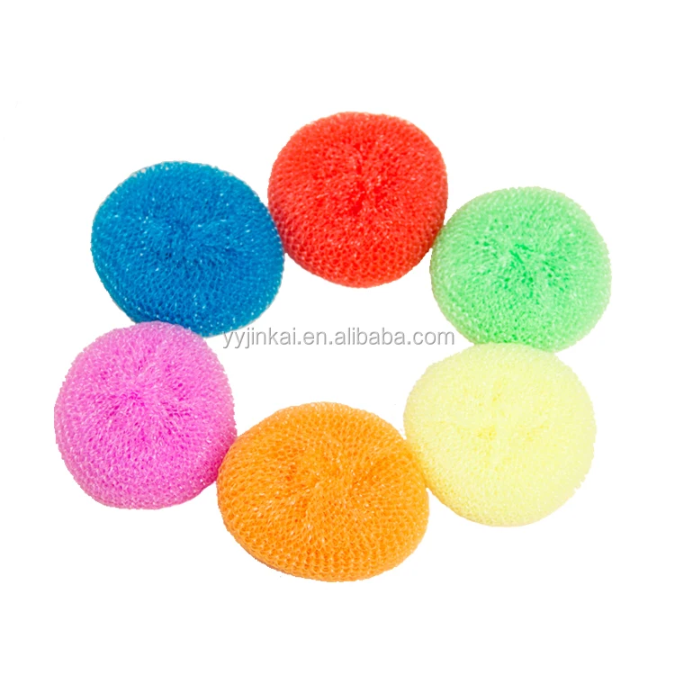 Multi Colors Kitchen Washing Pot Pan Plastic Mesh Scourer - Buy ...