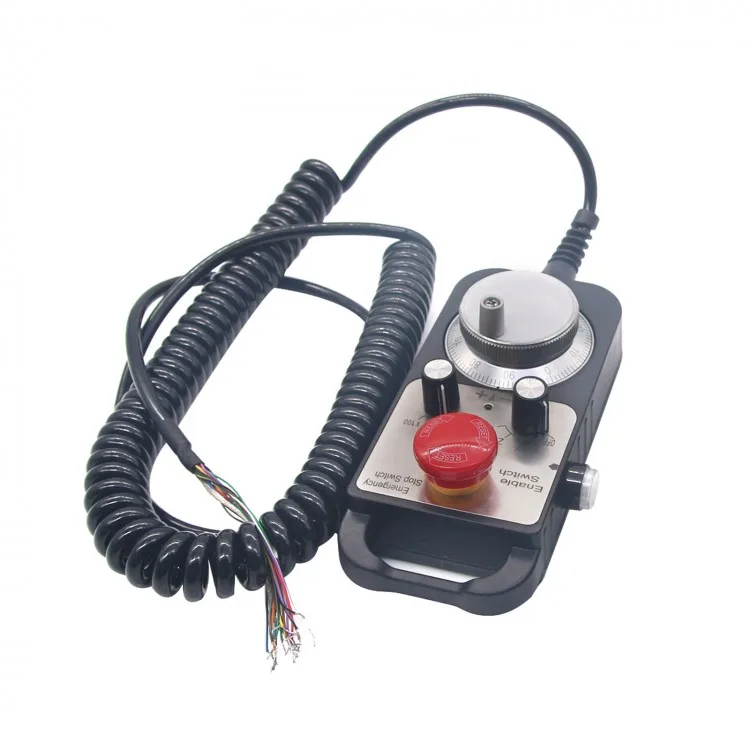 Universal 5v/12v 100ppr 4 Axis Mpg Pendant Cnc Handwheel With Emergency ...