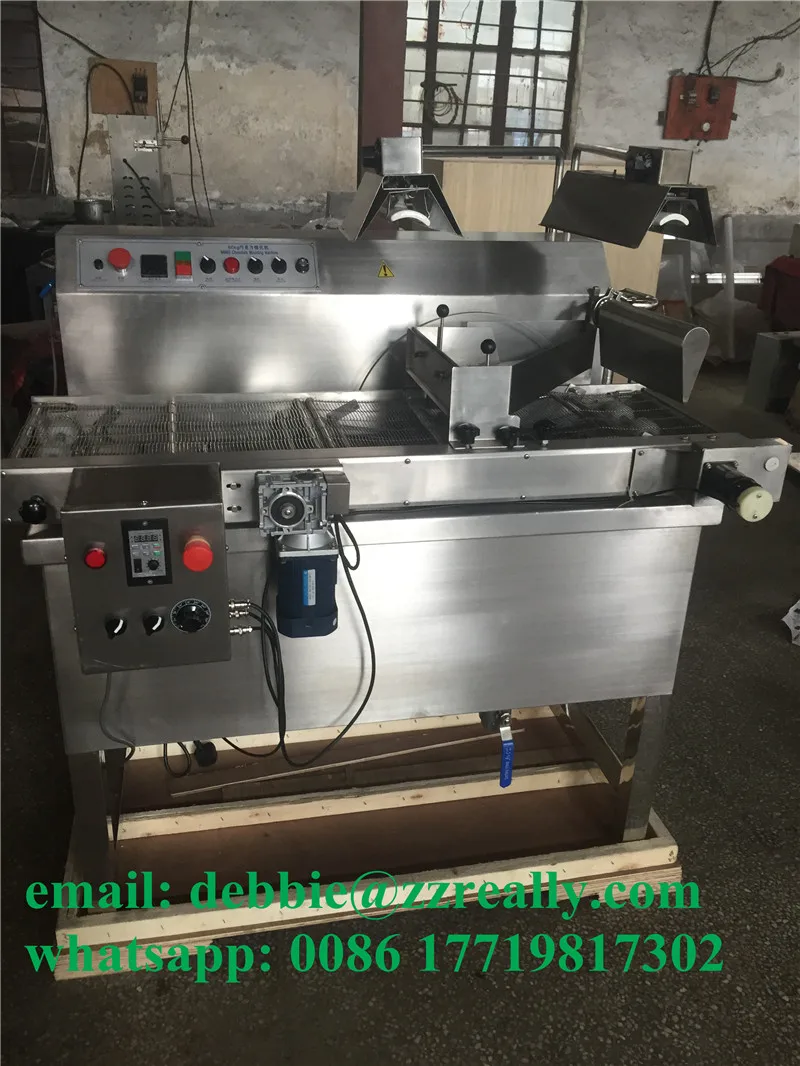Black Chocolate Coating Line/mini Chocolate Enrobing Machine/chocolate ...
