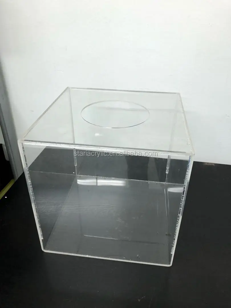 Acrylic Collection Box Clear Acrylic Lucky Draw Box Donation Box - Buy ...