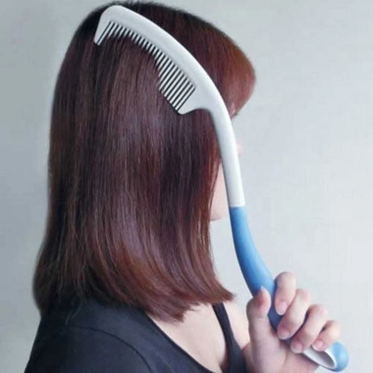 13" Long Reach Long Handle Soft Brush Comb For Those With Limited ...