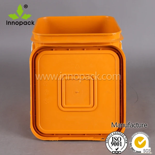 square Plastic Bucket 2 Gallon Food Grade Pail with Lid square Plastic ...
