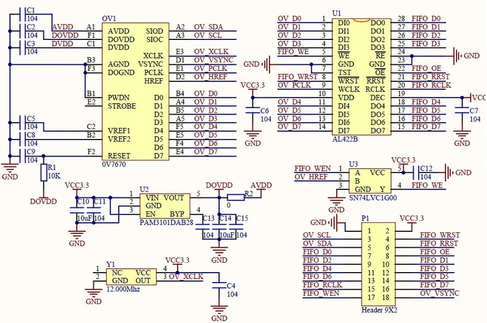 With Fifo Cmos Camera Module Ov7670 Sensor Module Microcontroller ...