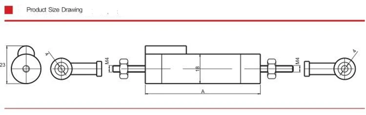 KPM Short Working Range Linear Encoder with Rod End Joints