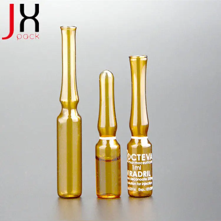 5ml Ampoule Vial Amp Bottle Clear And Brown With Blue Breaking Point ...