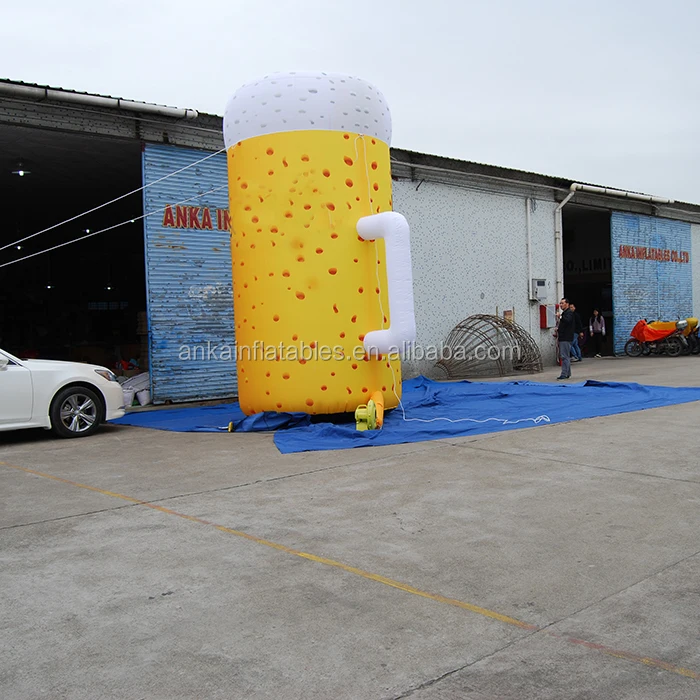 Giant Yellow Inflatable Wine Glass/bottle,Inflatable Beer Can With ...
