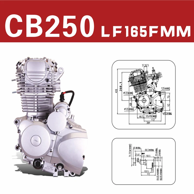 Single Cylinder 4 Stroke Cb250 Motorcycle Engine - Buy Cb250 Motorcycle ...