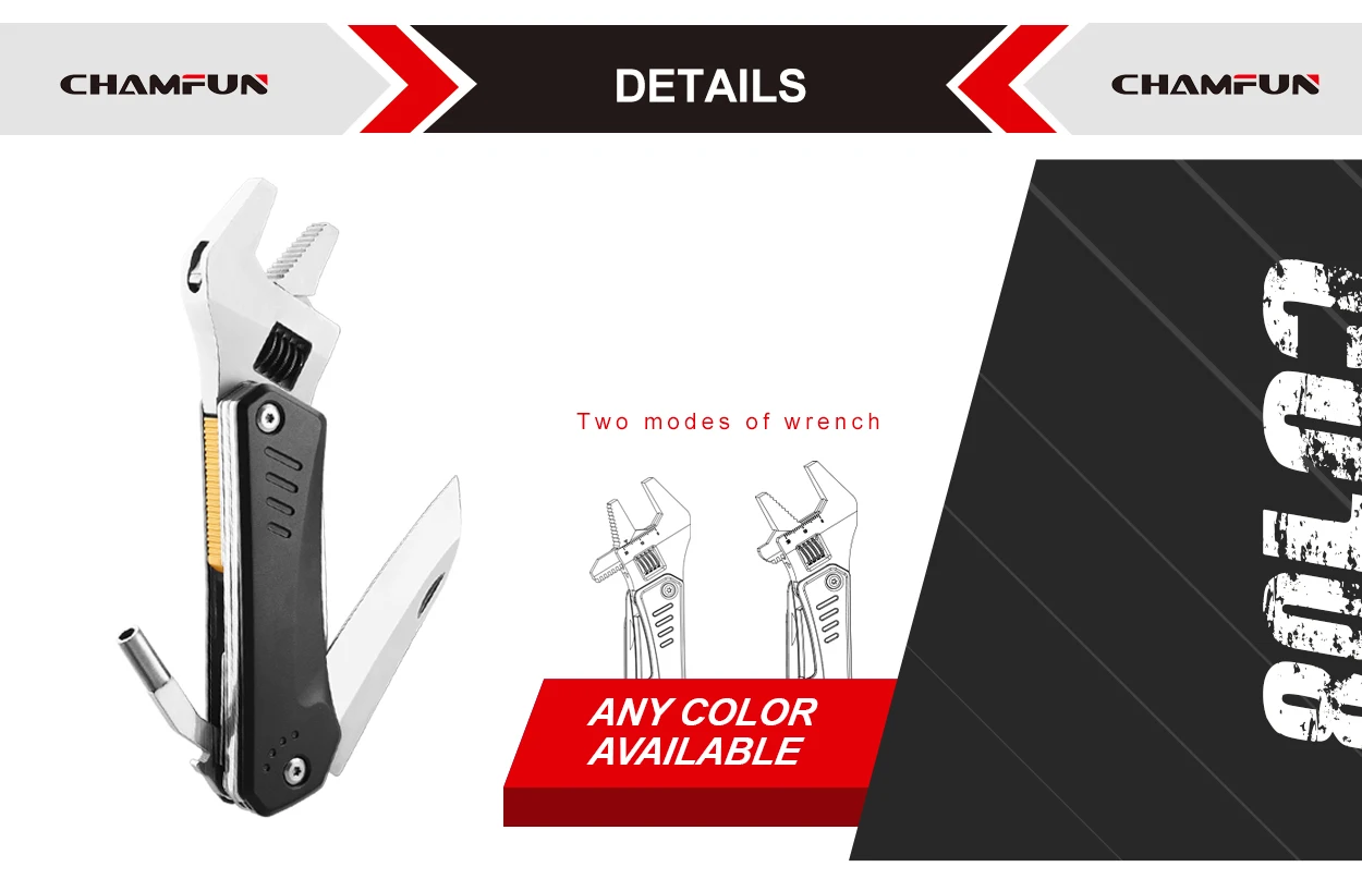 Multi Tool 8-in-1 Adjustable Wrench - Versatile and Durable