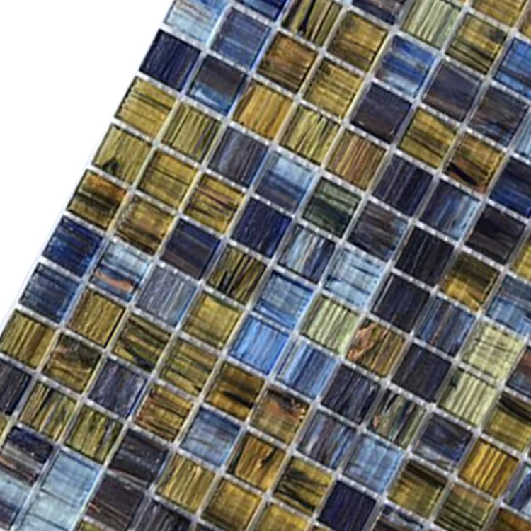 Tuscany Italian Elements Blue And Yellow Mesh Mounted Mosaic Wall Tiles ...