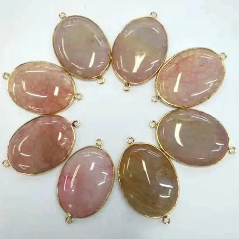 Arco Iris Color Lapislázuli Colgante De Ágata Azul Doble Lazo Bisel ...