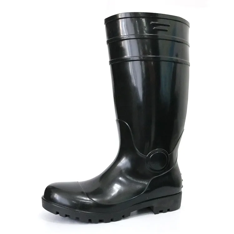 Oil Acid Alkali Resistant Green Lightweight Steel Toe Cap Pvc Safety ...