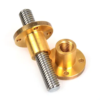 Tr28x5 Lead Screw Bearing Trapezoidal Thread And Brass Nut - Buy Tr28x5 ...