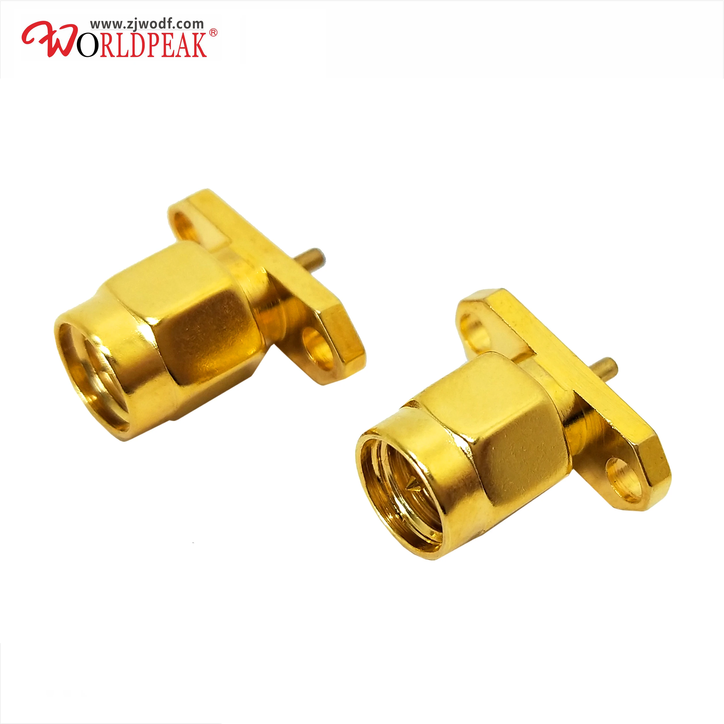 Sma Male Plug Flange 2 Hole Connector Panel Mount Rf Coaxial Sma ...