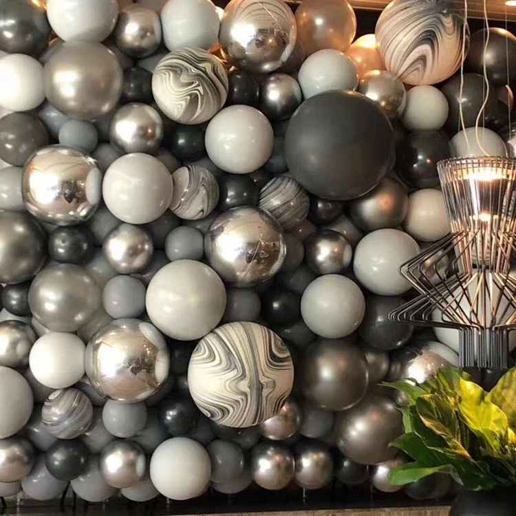 China Custom Cheap Metallic Helium Baloon Latex Ballons Gold Metal ...