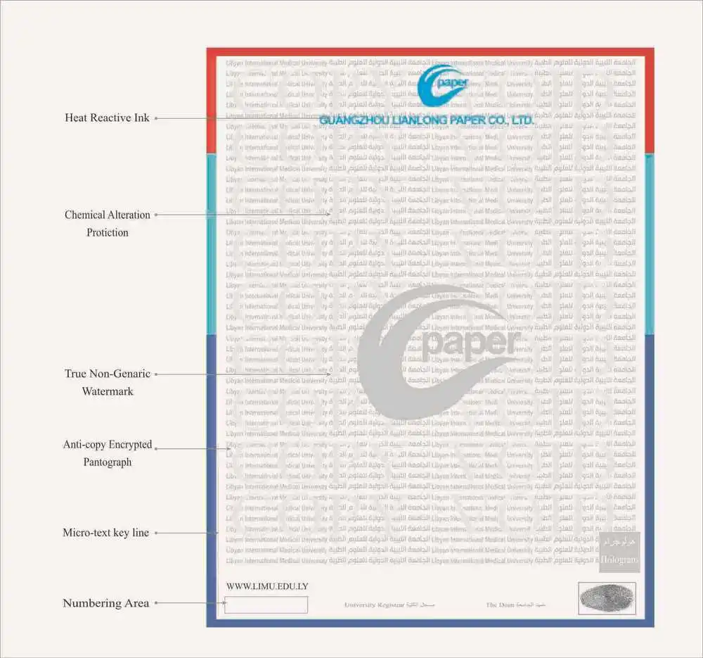 Custom Watermark Paper Security Certificate Paper - Buy Costom Paper ...