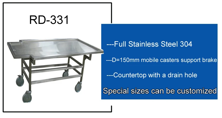 Roundfin Corpse Transport Morgue Cart Used With Autopsy Cleaning Table ...
