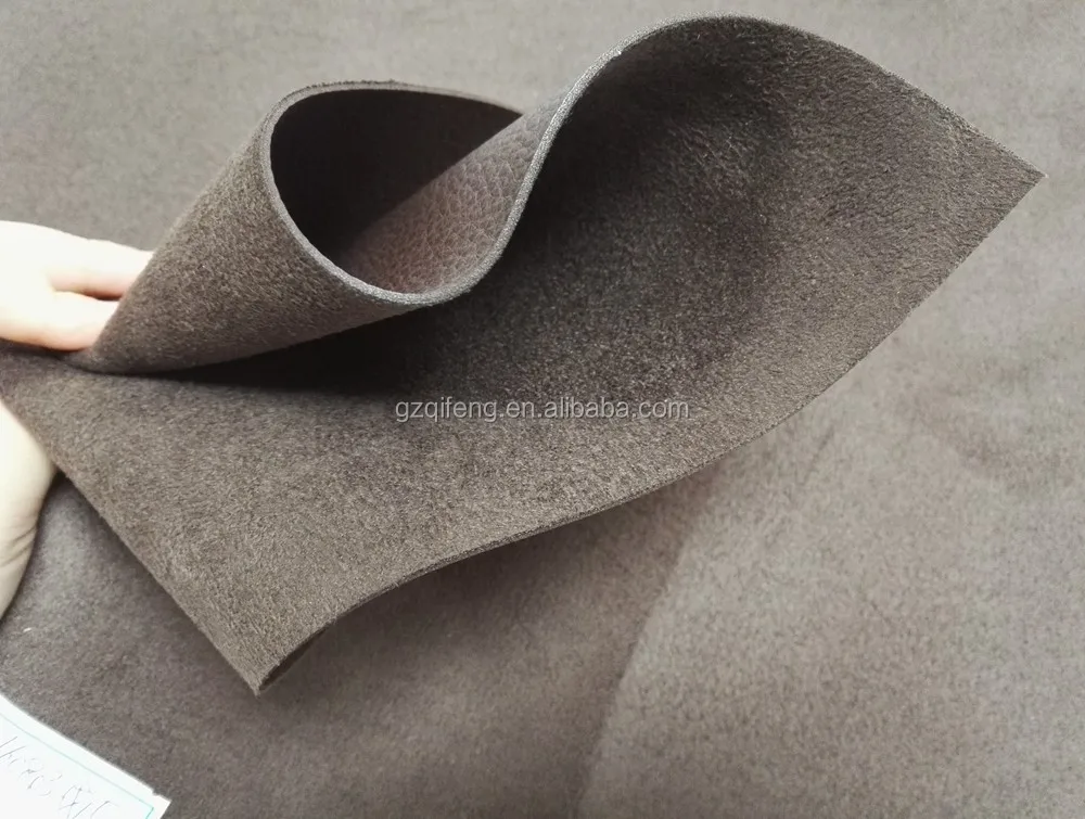 Semi Pu Suede Backing Leather For Man Shoe Upper - Buy Suede Backing ...