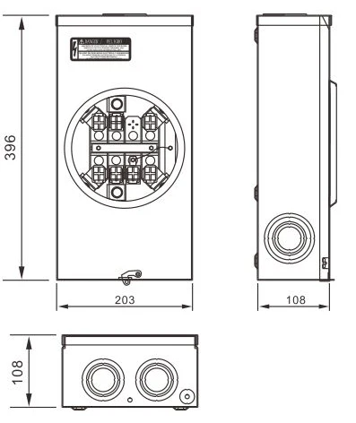 200 Amps Power Meter Socket Base - Reliable Watt Meter