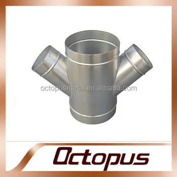 Duct Tee /wye Four Way Tube Fitting/duct Fitting - Buy Four Way Tee ...