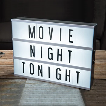 Cinema Light Box English Letter Light Box A3 A4 - Buy Cinema Light Box ...
