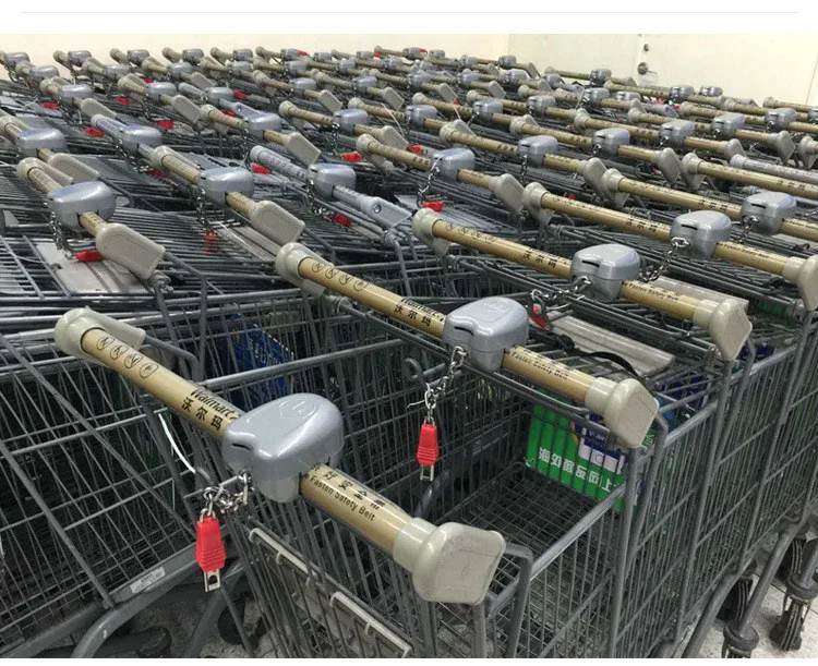 Supermarket Coin Operated Shopping Trolley Cart Coin Lock - Buy Coin ...